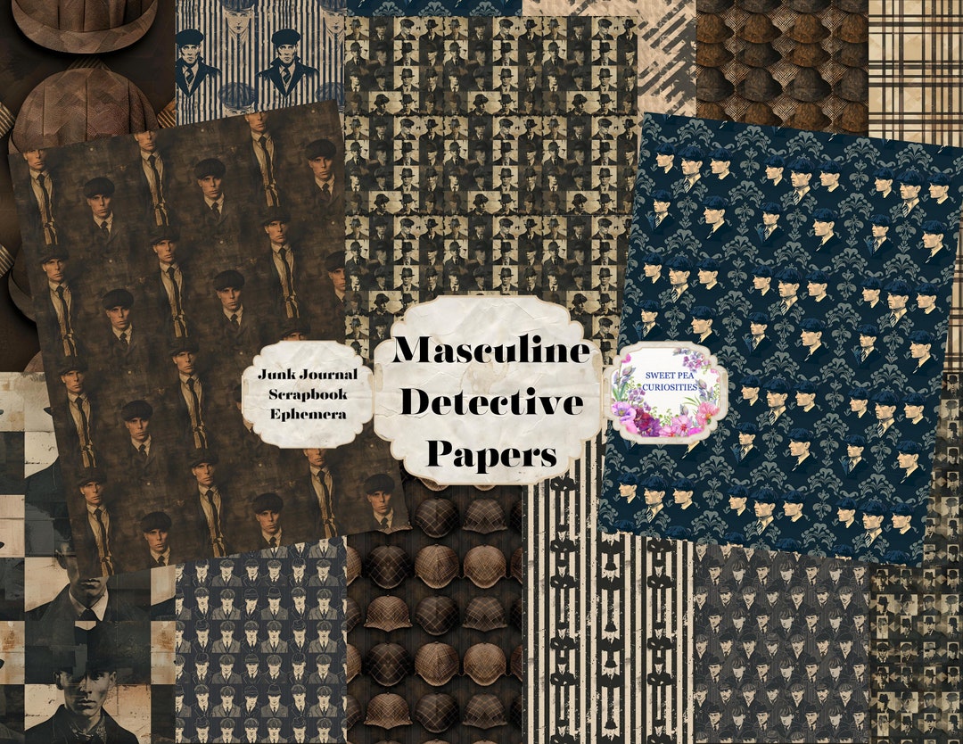 Junk Journal, Digital, Download, Printable, Masculine, Detective ...