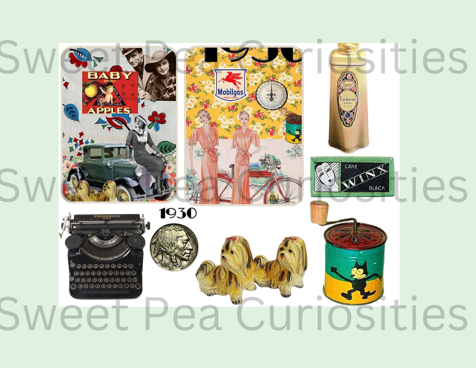 Junk Journal Kit, 1930's , Download, Printable, Digital, Ephemera ...