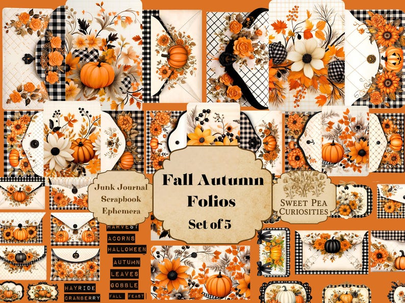 Fall, Autumn, Folios, Digital, Download, Printable, Junk Journal ...