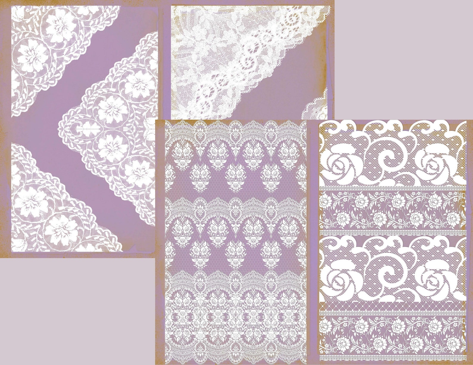 Lavender Lace Printable Digital Download Junk Journal - Etsy
