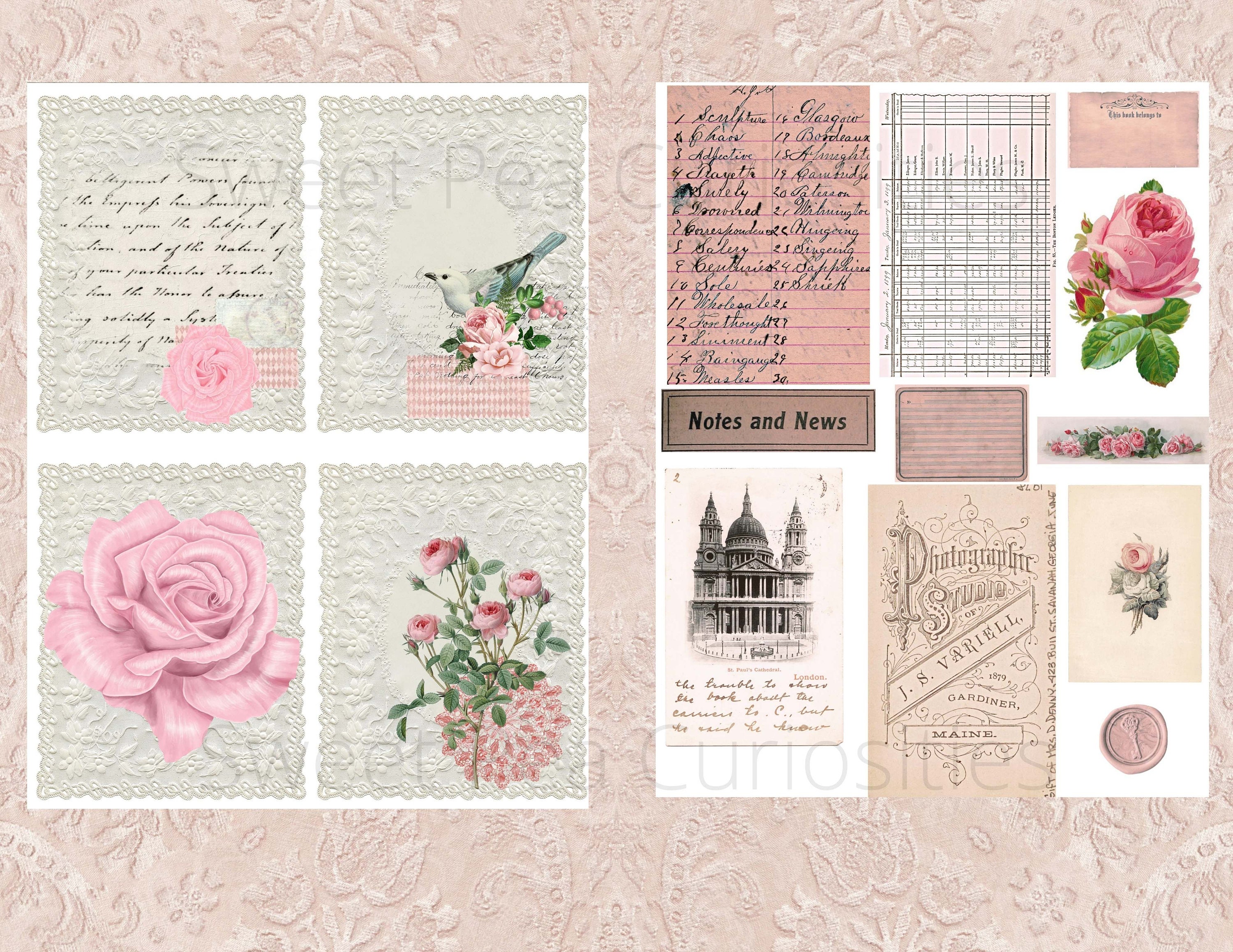 Vintage, Junk Journal Kit, Ephemera, Collage, Digital, Download ...