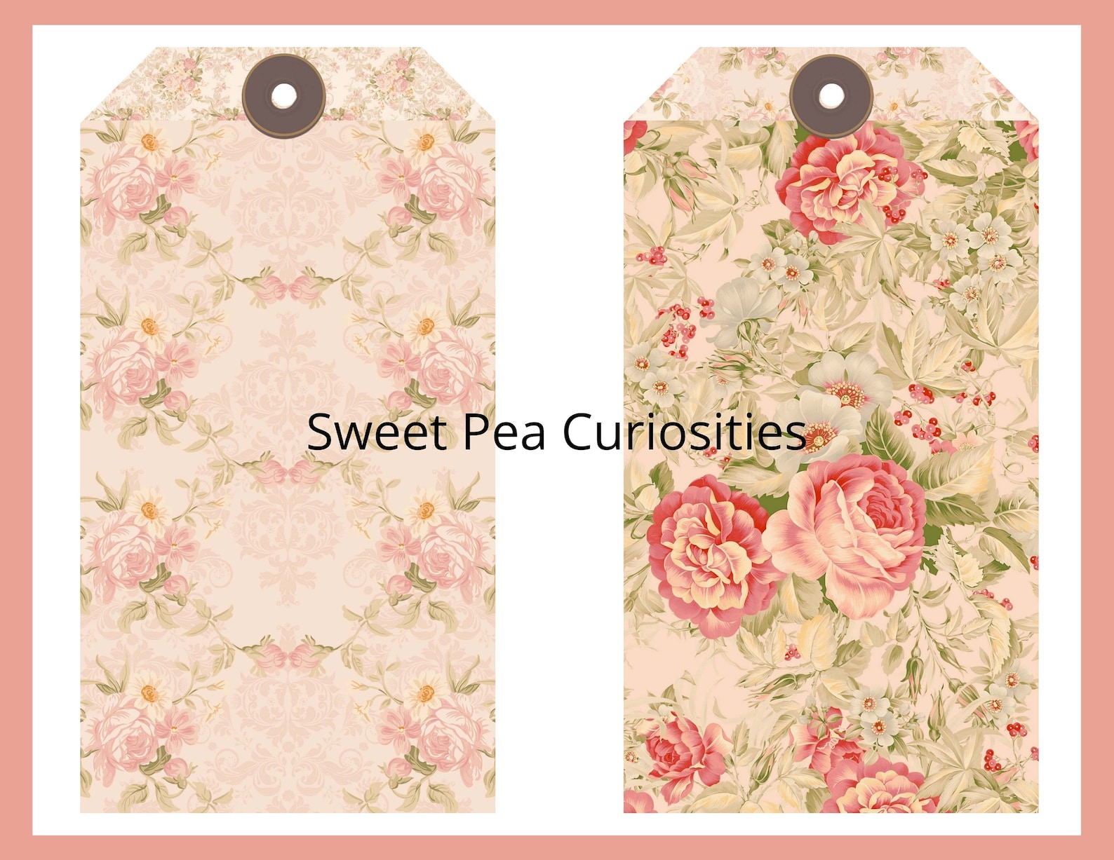 Large Floral Tags Digital Download Printable Junk Journal - Etsy