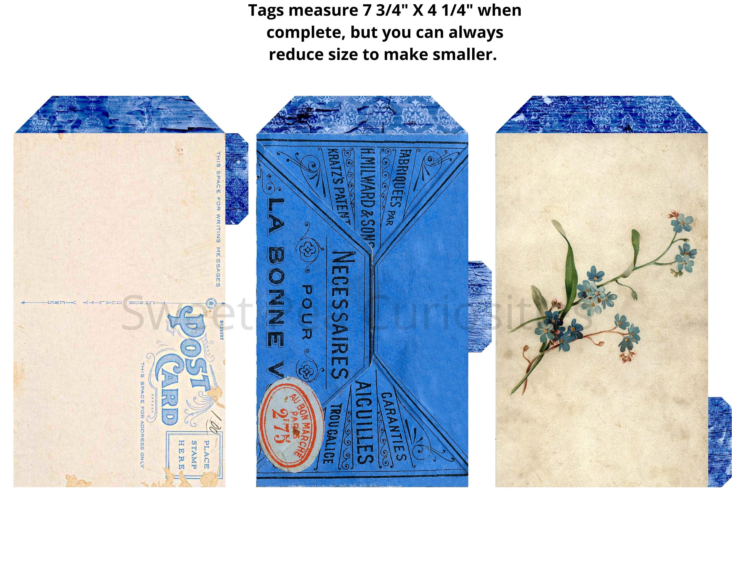 File Folder Tags Digital Download Printable Junk Journal - Etsy