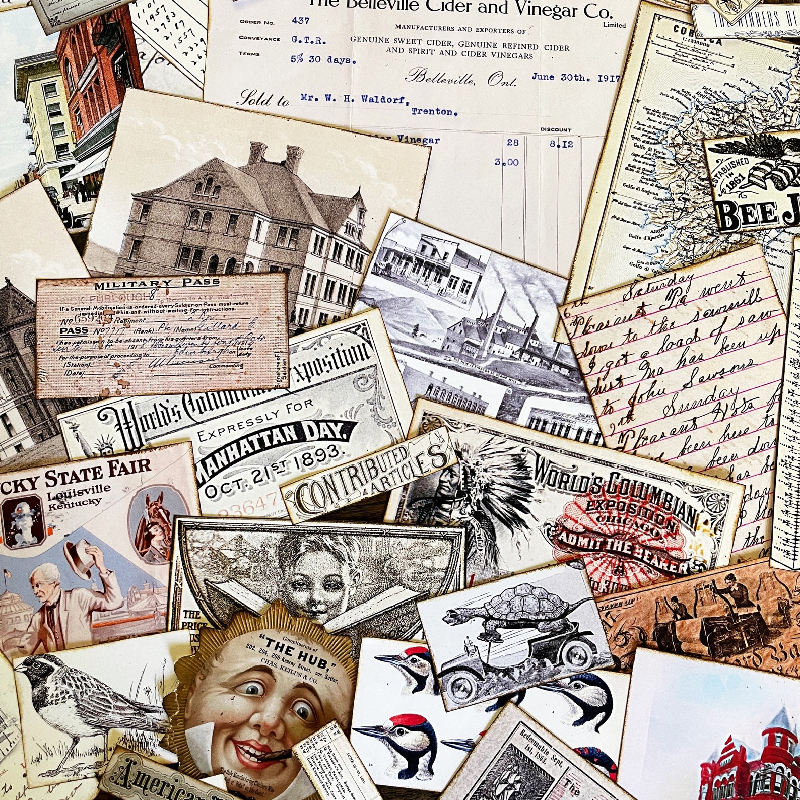 Junk Journal Kit Collage Paper Junk Journal Mixed Media - Etsy