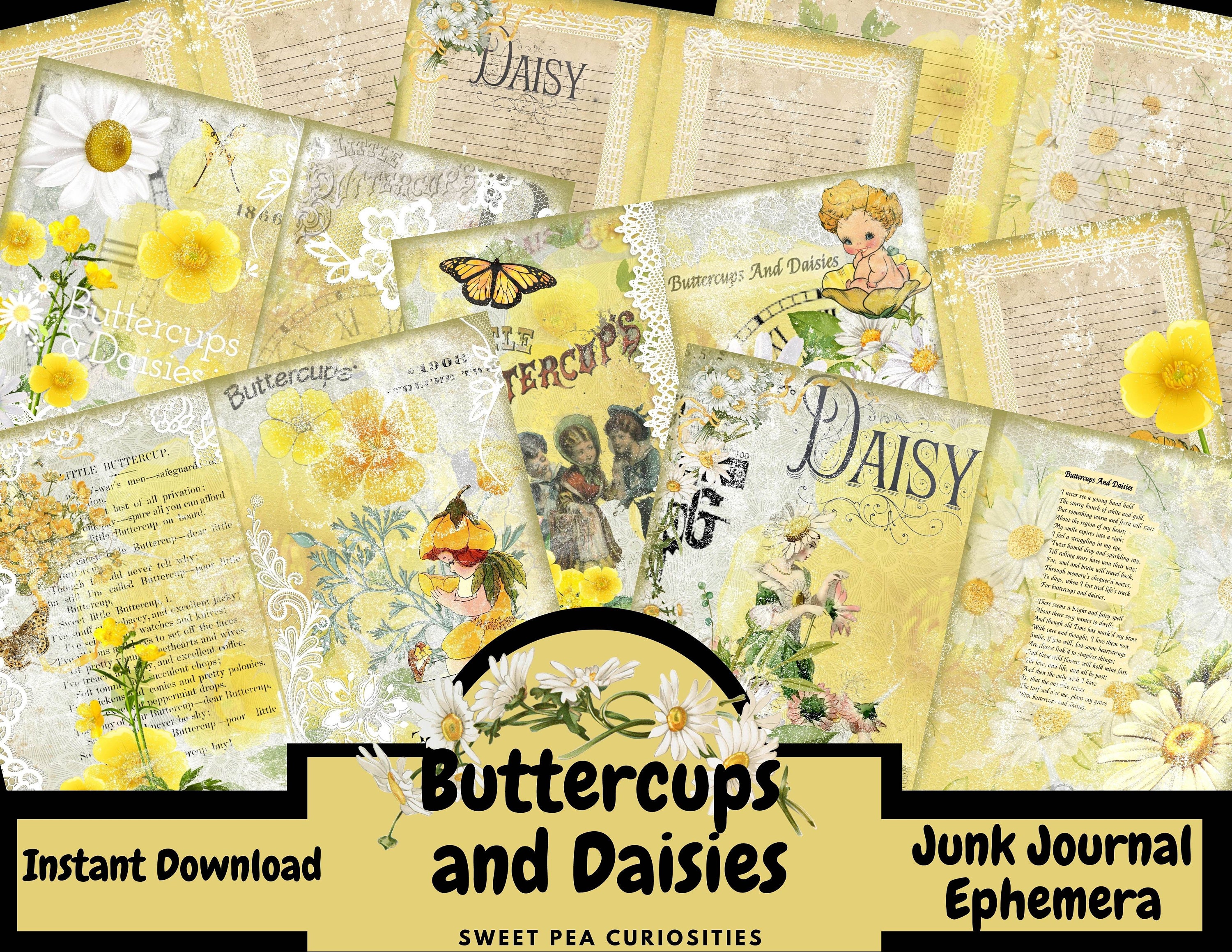 Junk Journal Kit Collage Paper Junk Journal Yellow - Etsy