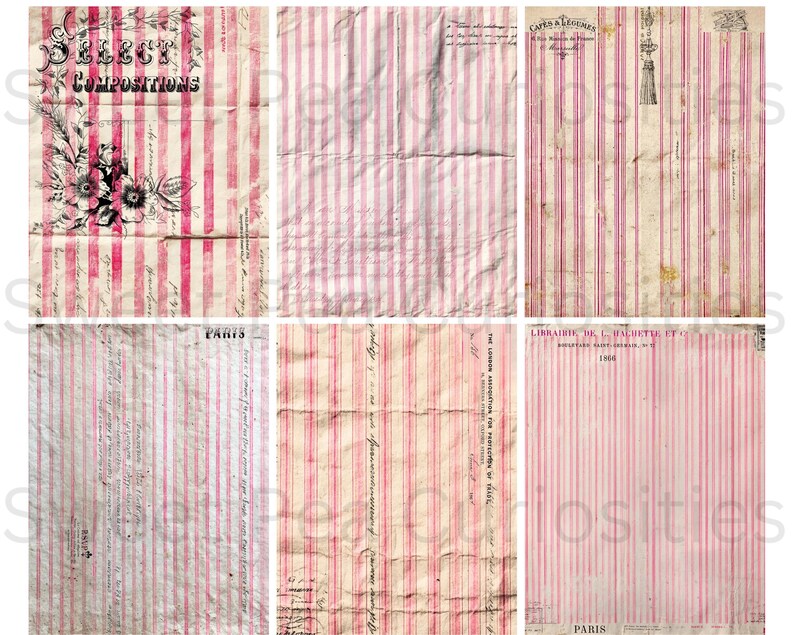 Junk Journal, Digital, Download, Printable, Junk Journal Kit, Collage ...