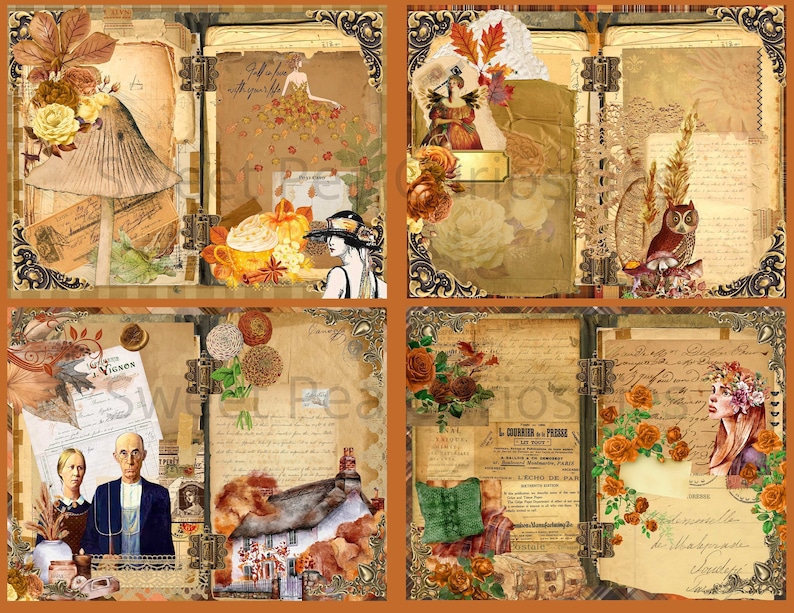 Fall Junk Journal Kit Digital Download Printable Junk - Etsy