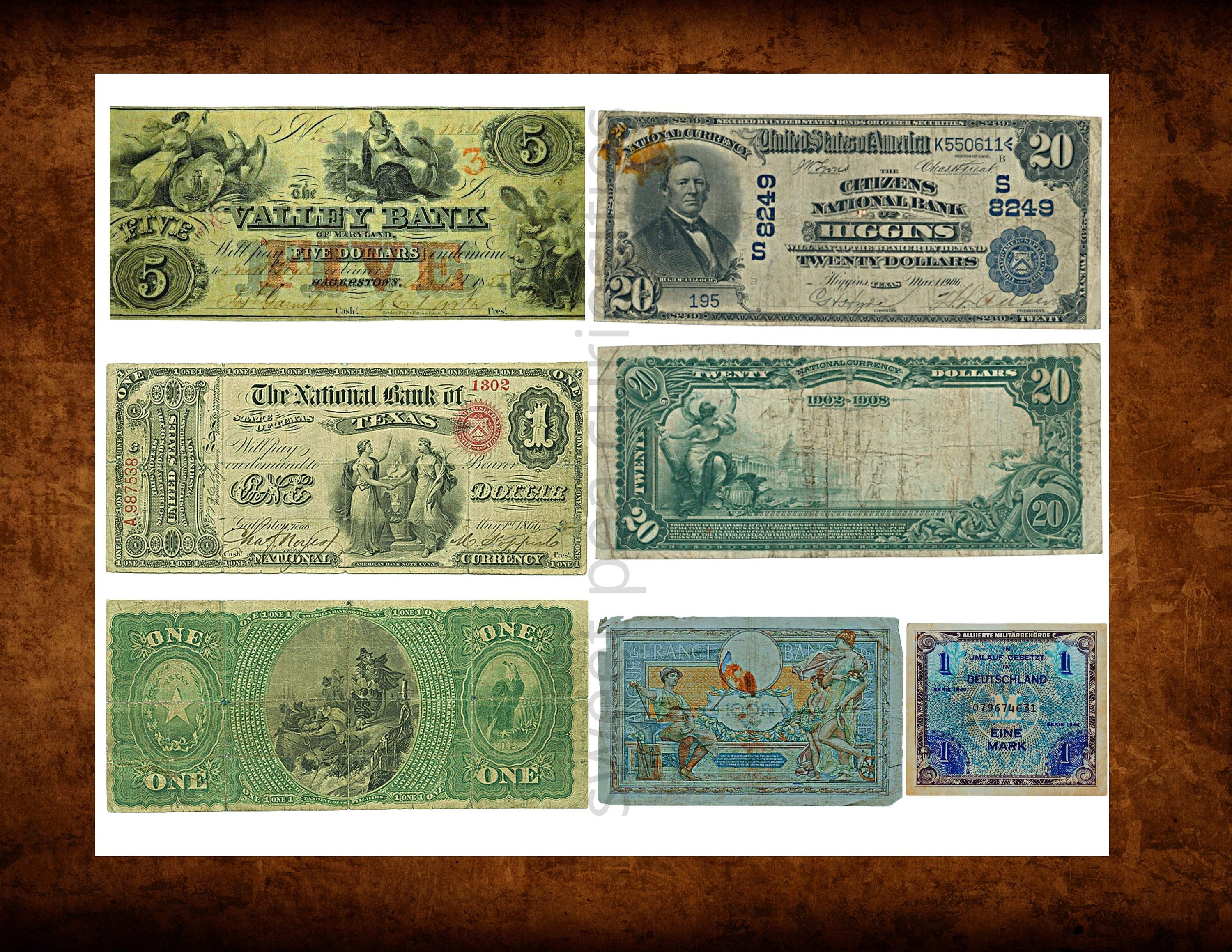 Bank Notes Collage Paper Junk Journal Mixed Media | Etsy