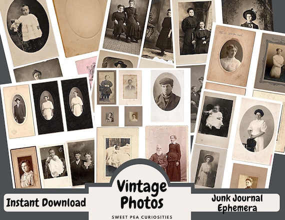 Vintage Photos Ephemera Digital Download Printable Junk | Etsy
