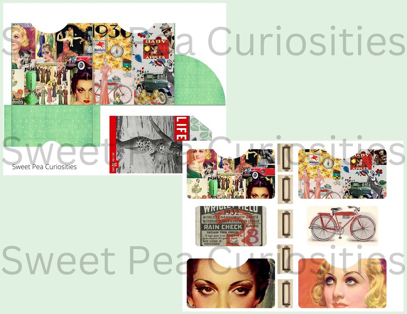 Junk Journal Kit, 1930's , Download, Printable, Digital, Ephemera ...