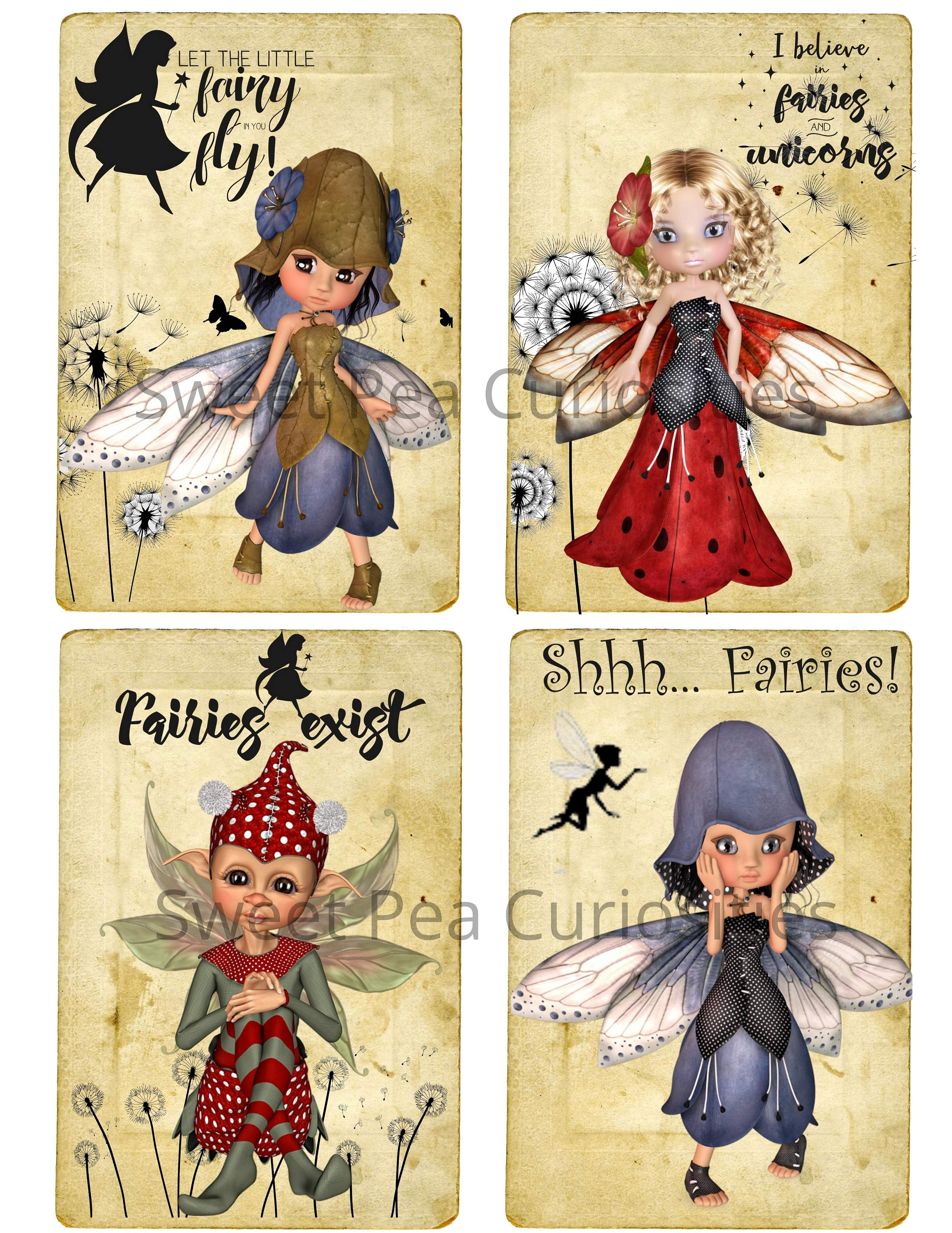 Fairy Cards Digital Download Printable Junk Journal - Etsy