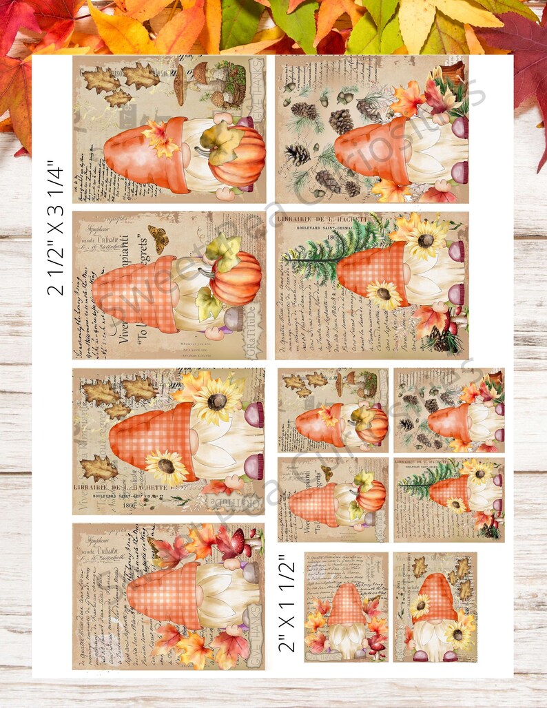 Fall Journal Cards Collage Paper Junk Journal Mixed Media - Etsy