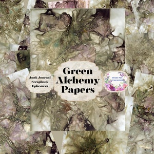 Green Alchemy Papers, Eco, Digital, Download, Printable, Junk Journal ...