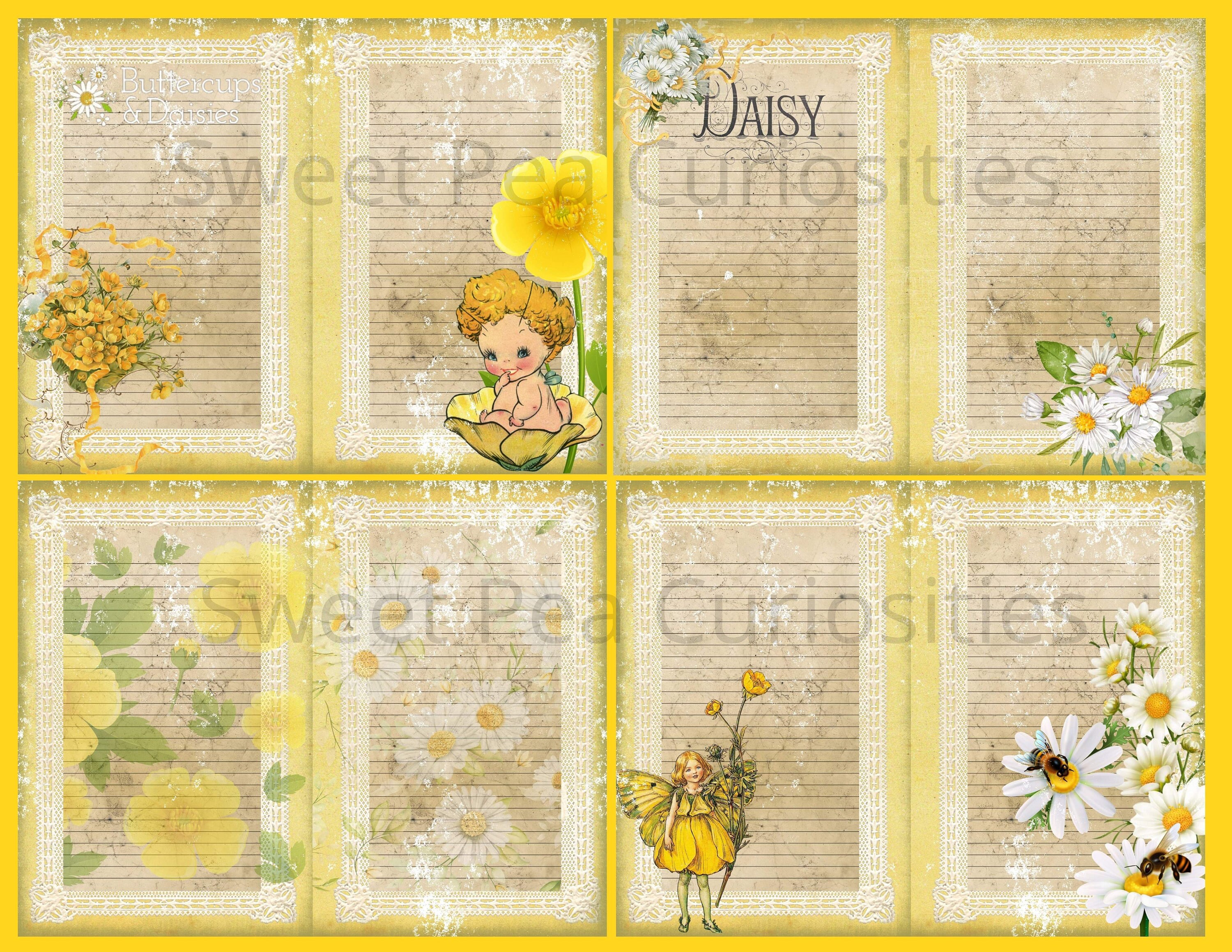 Junk Journal Kit Collage Paper Junk Journal Yellow - Etsy