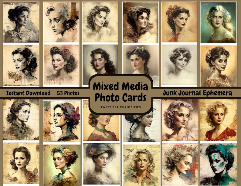 Printable Photos Mixed Media Download Digital Junk - Etsy