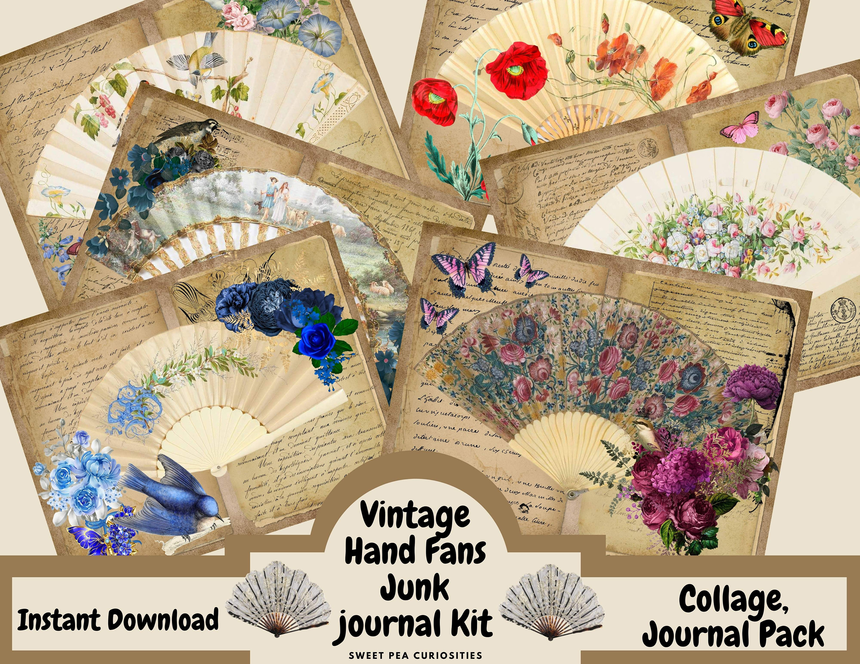 Vintage Paper Junk Journal Kit Pack Victorian Collage | Etsy