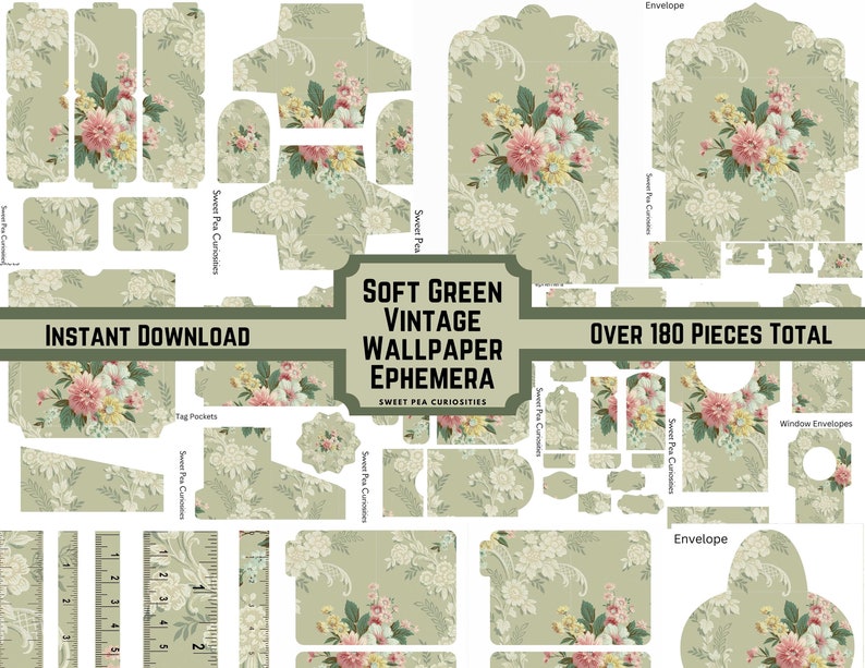 Junk Journal Ephemera Printable Digital Download Vintage - Etsy