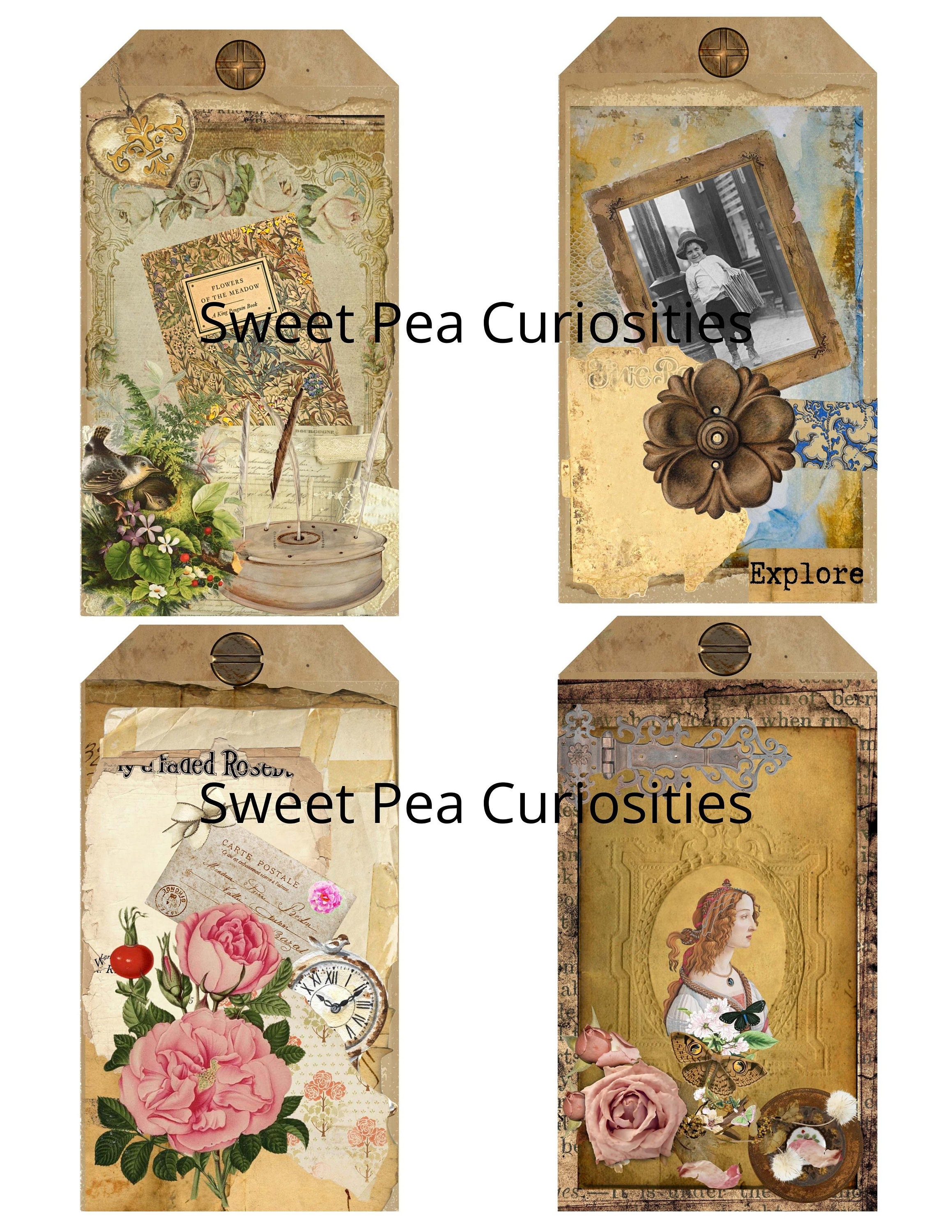 Vintage Tags Digital Download Printable Junk Journal - Etsy