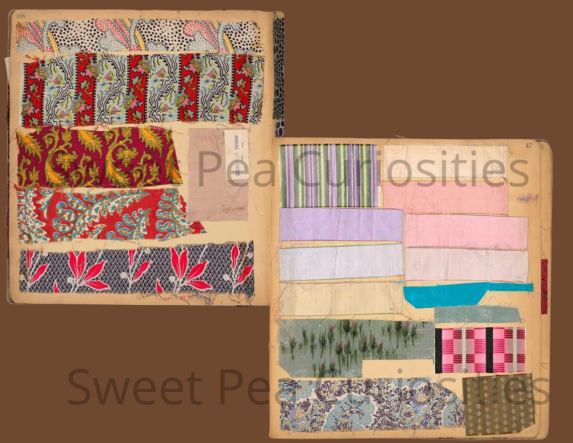 Ephemera Vintage Book Textile Digital Download - Etsy