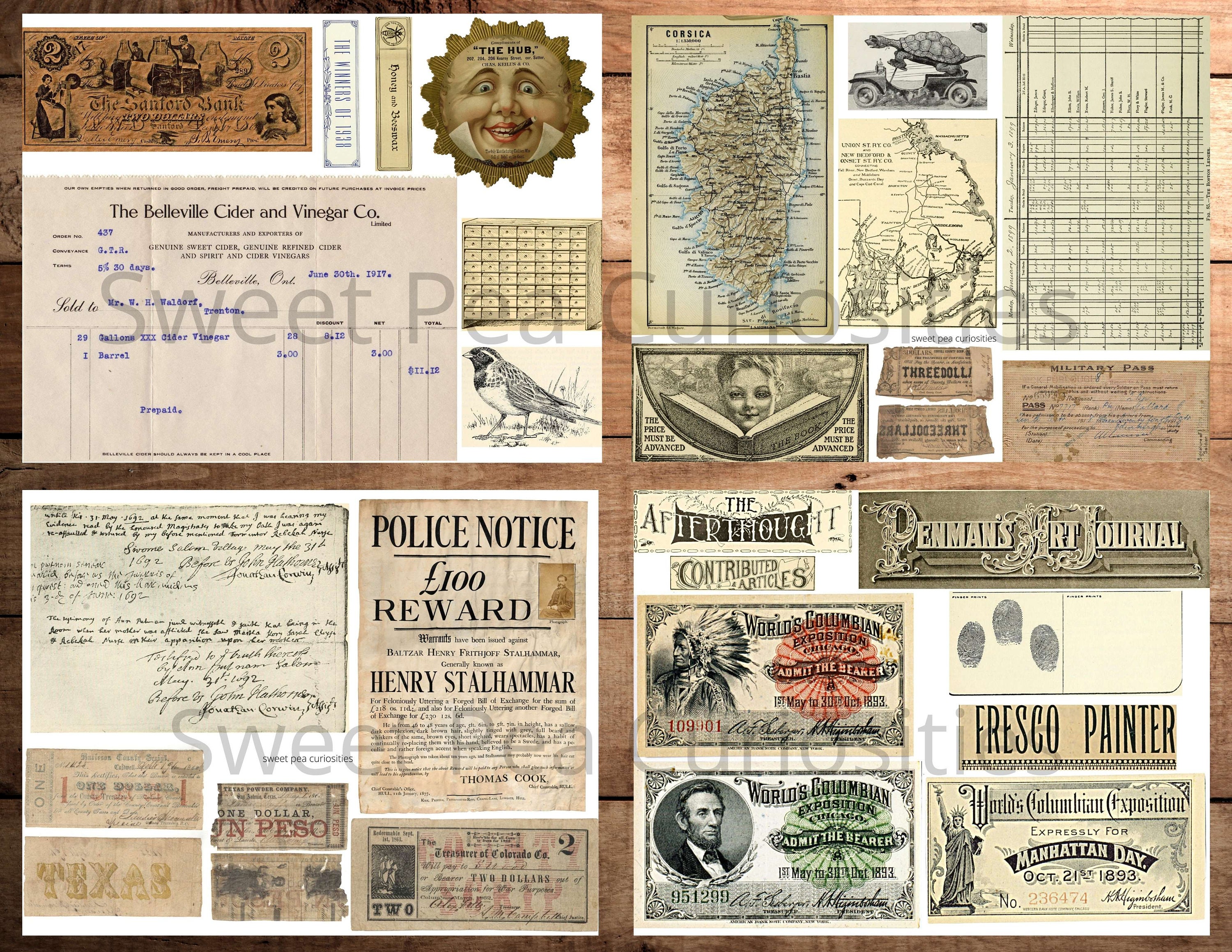 Junk Journal Kit Collage Paper Junk Journal Mixed Media - Etsy