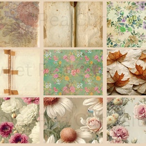 Flower Book, Digital, Download, Printable, Junk Journal, Supplies ...