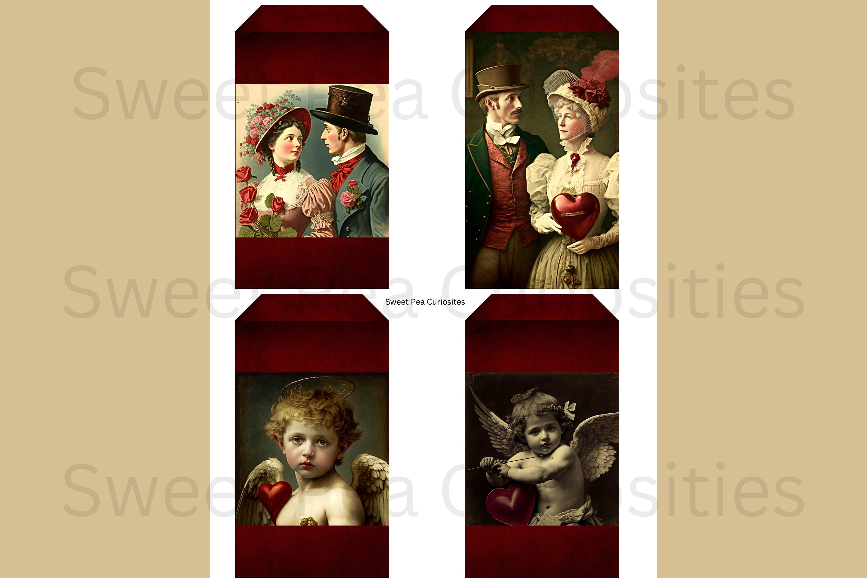 Valentine Junk Journal Cards Digital Download Printable - Etsy