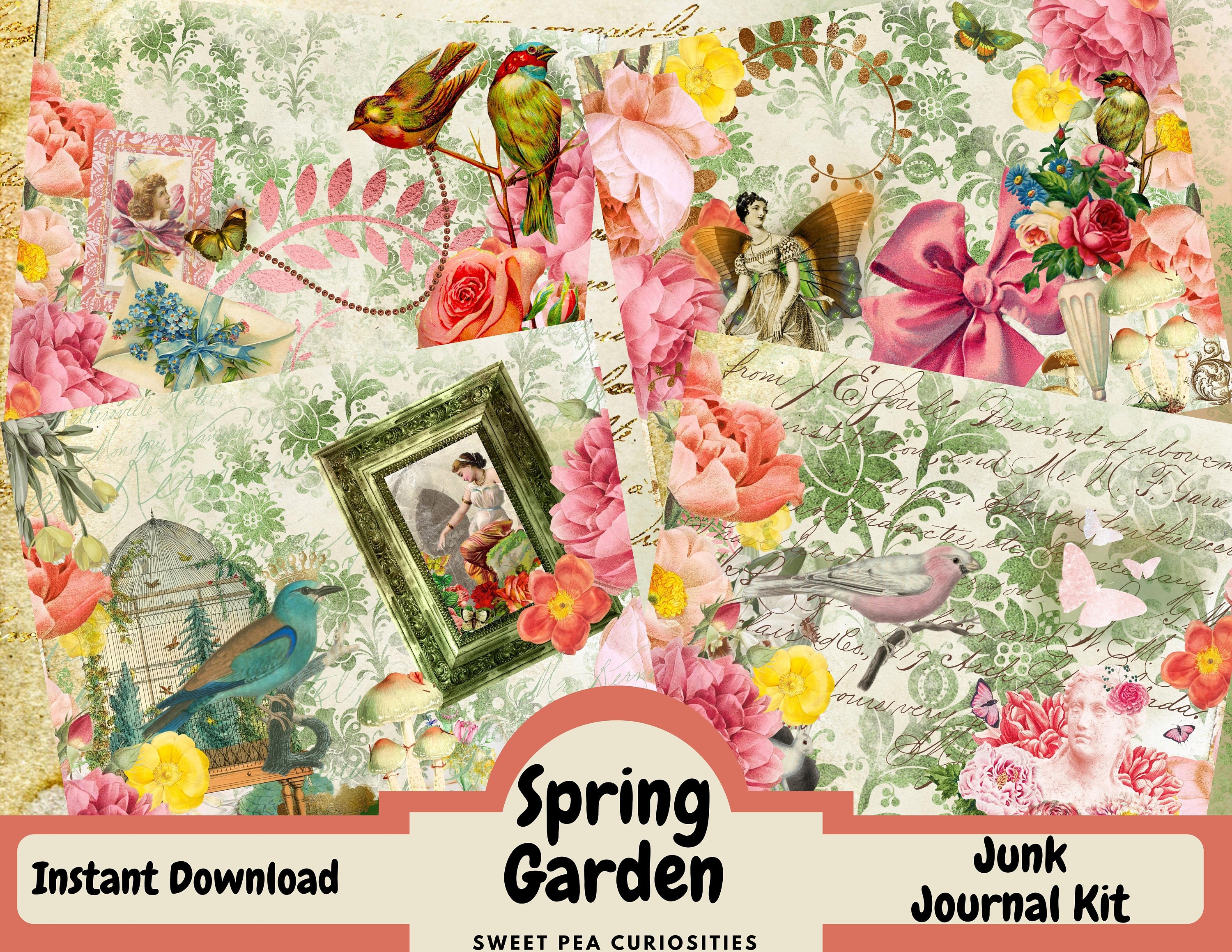 Junk Journal Kit Collage Paper Junk Journal Mixed Media - Etsy