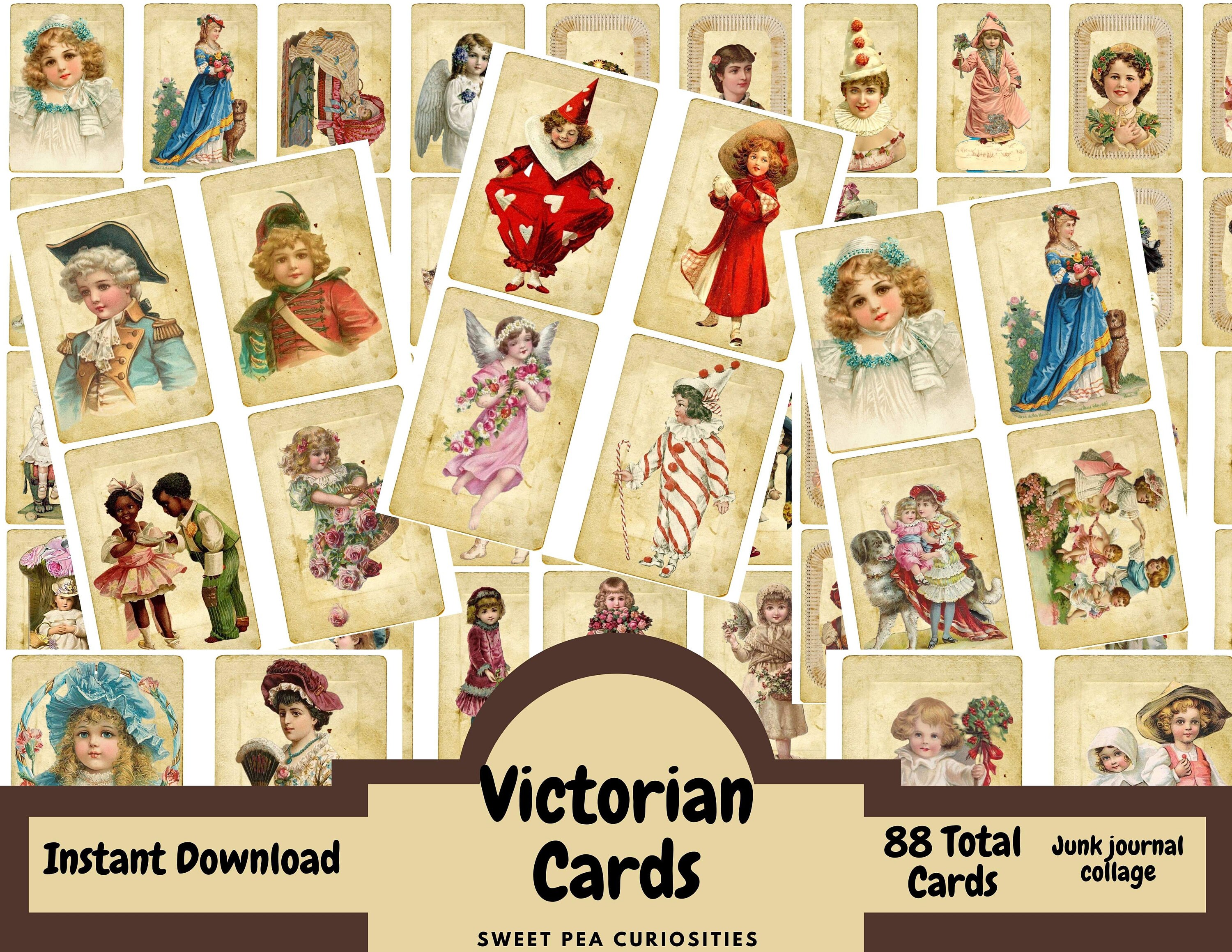 88 Vintage Victorian Cards Christmas Valentines Spring - Etsy