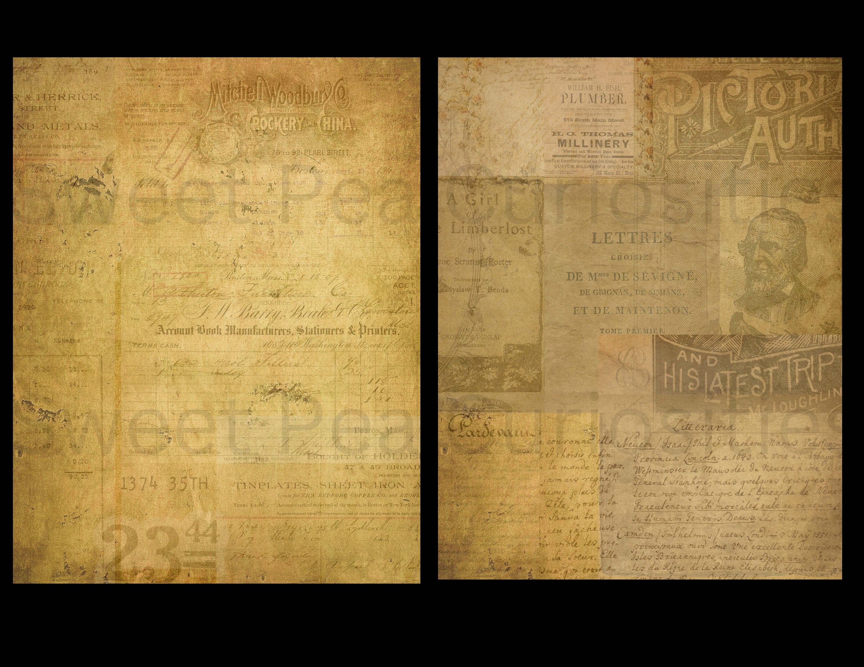 Vintage Paper Digital Download Printable Junk Journal - Etsy