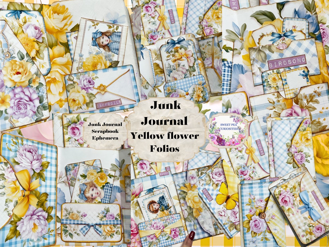 Yellow Folio, Paper, File Folders, Pockets, Tags, Kit, Digital ...