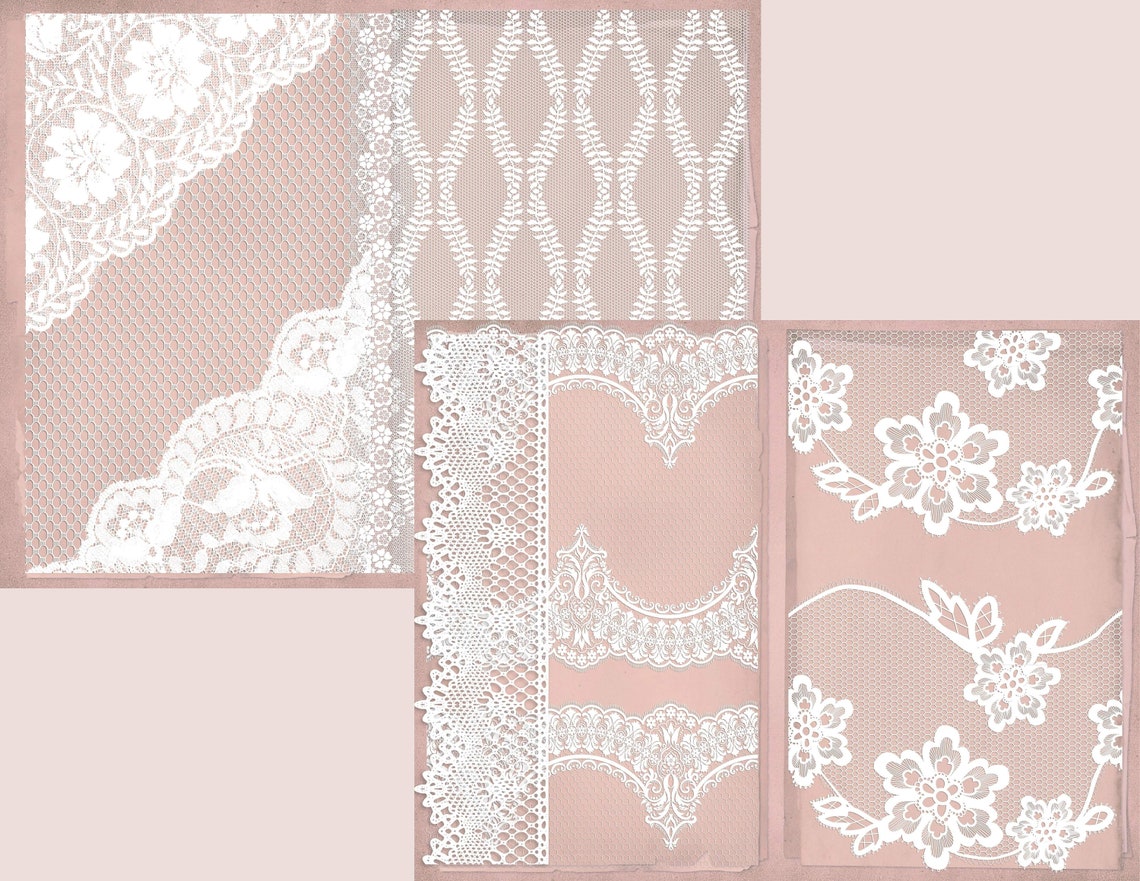 Pink Lace Printable Digital Download Junk Journal - Etsy