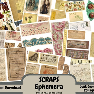Ephemera Junk Journal Digital Download Printable Junk - Etsy