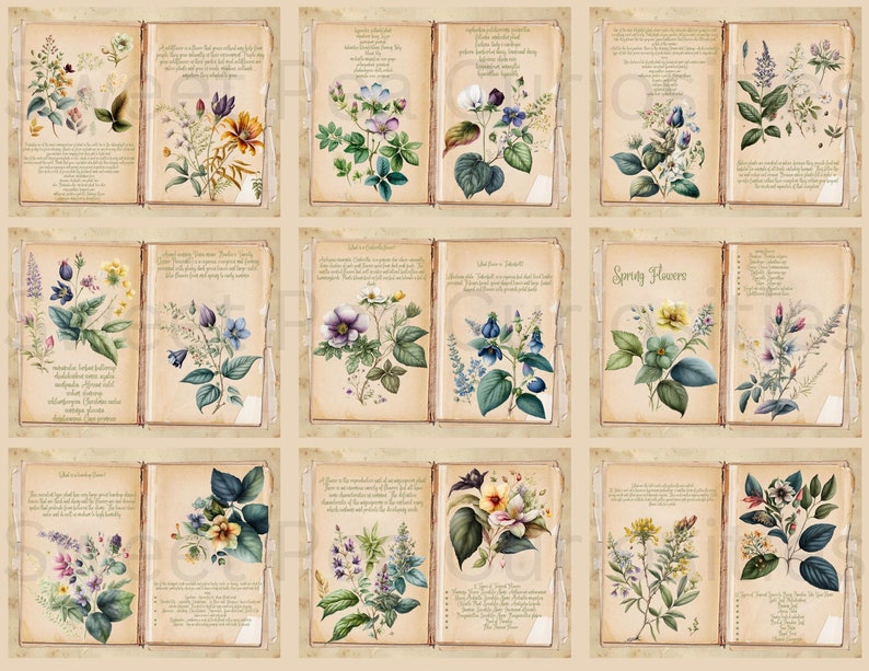 Flower Book Digital Download Printable Junk Journal - Etsy