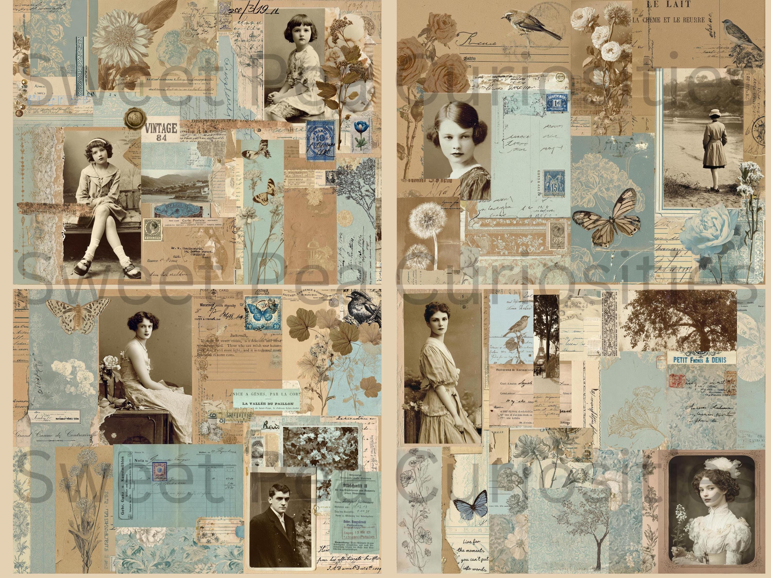 Vintage Scrapbook, Junk Journal Kit, Digital, Download, Printable, Junk ...