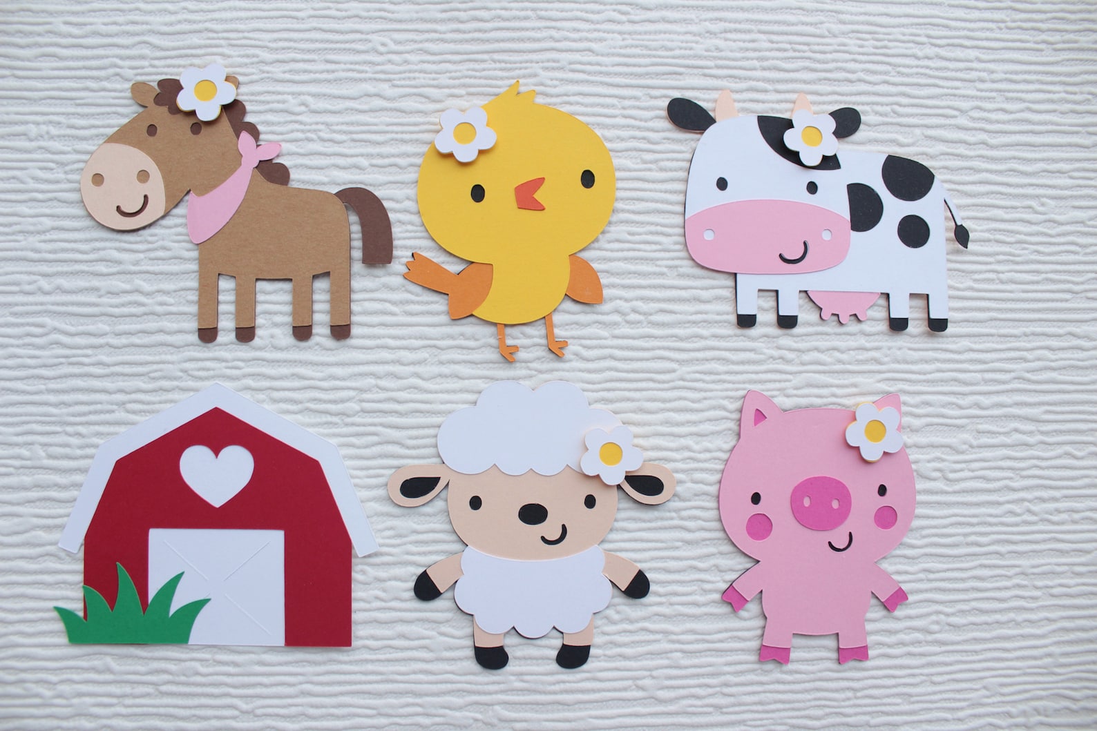 Set of 4 Farm Animal Cutouts Farm Animals Birthday - Etsy