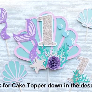 ANY AGE Mermaid Themed Paper Cupcake Toppers - Etsy
