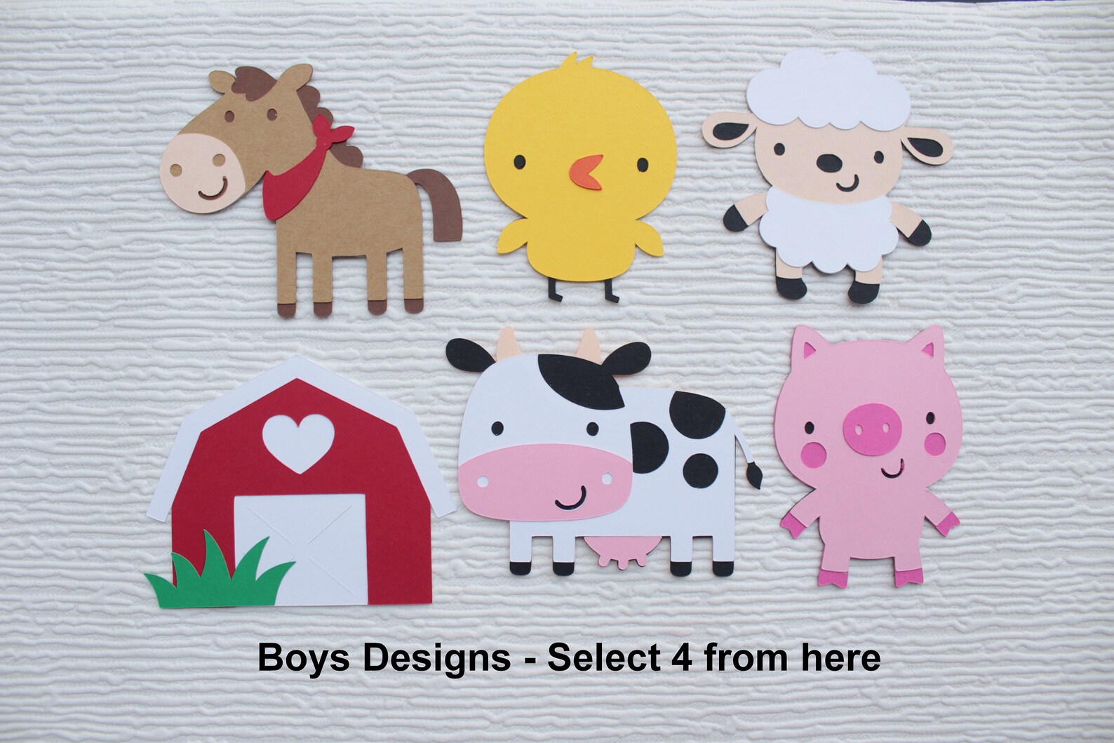 Set of 4 Farm Animal Cutouts Farm Animals Birthday - Etsy