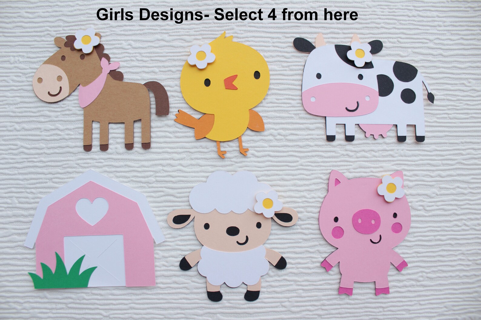Set of 4 Farm Animal Cutouts Farm Animals Birthday - Etsy