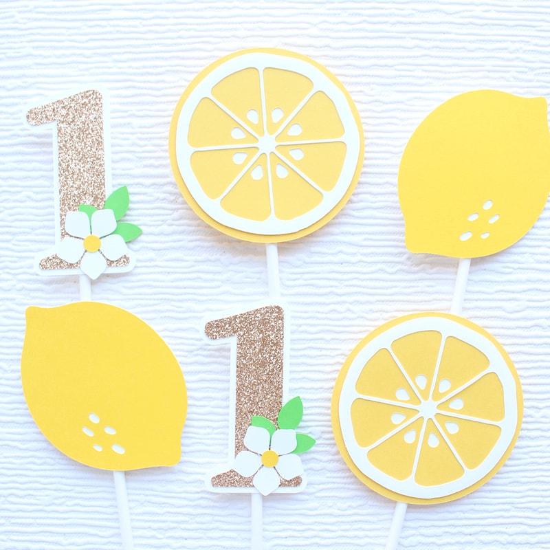 Lemon Cupcake Topper - Etsy