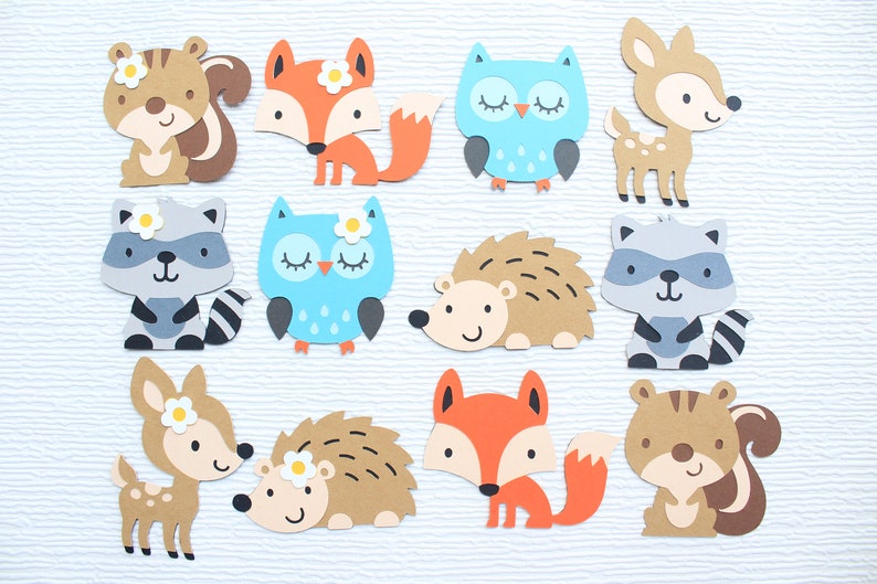 6 Woodland Forest Animal Cutouts Woodland Baby Shower - Etsy