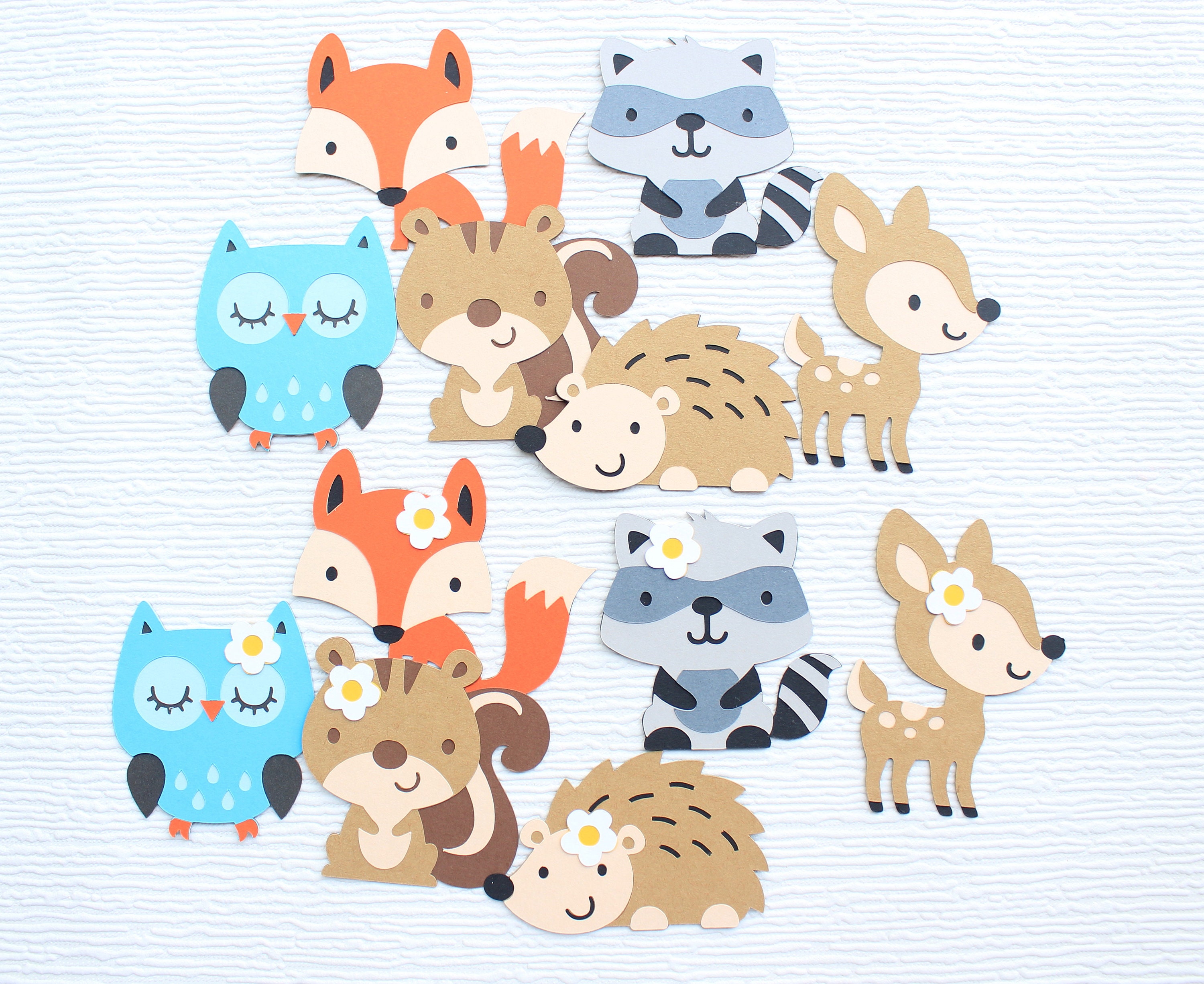 6 Woodland Forest Animal Cutouts Woodland Baby Shower - Etsy