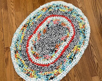 Black Rag Rug - Etsy