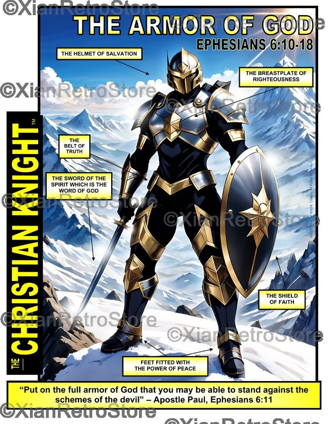 The Armor of God #5 - the Christian Knight - Ephesians 6 - Instant ...