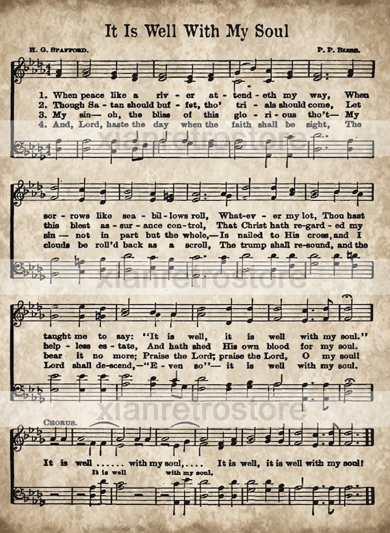 It is Well With My Soul Christian Hymn 11x14 Poster - Etsy