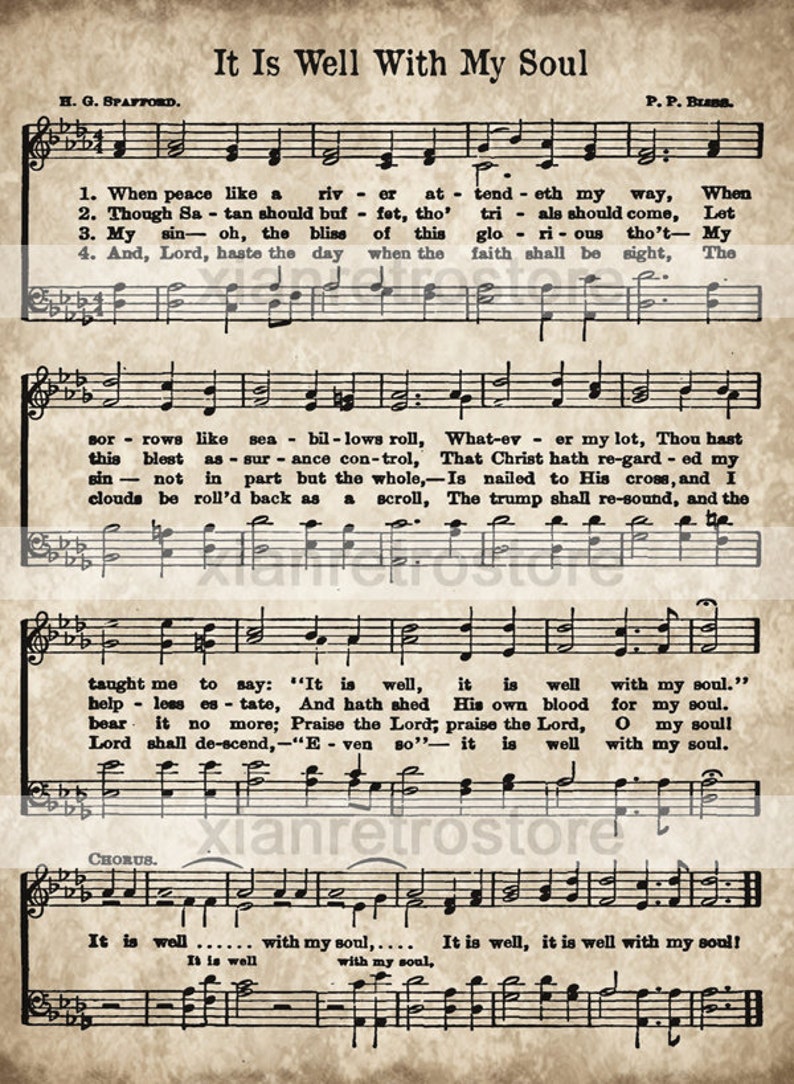 It is Well With My Soul Christian Hymn 11x14 Poster - Etsy