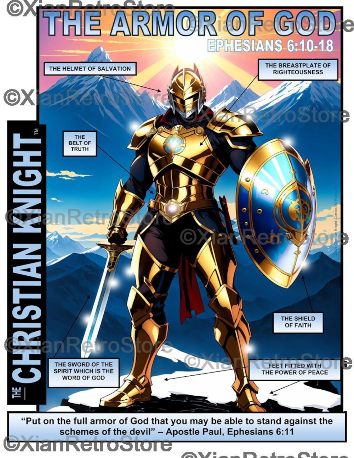 The Armor of God #2 - the Christian Knight - Ephesians 6 - Instant ...