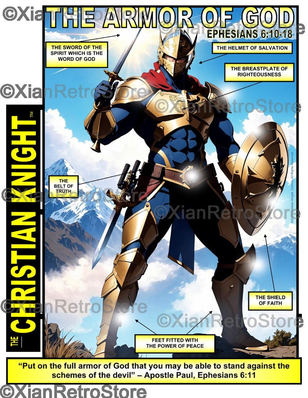 The Armor of God #3 - the Christian Knight - Ephesians 6 - Instant ...