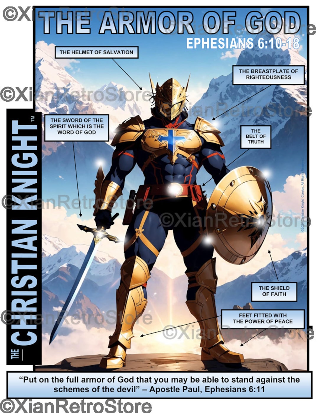 The Armor of God #4 - the Christian Knight - Ephesians 6 - Instant ...