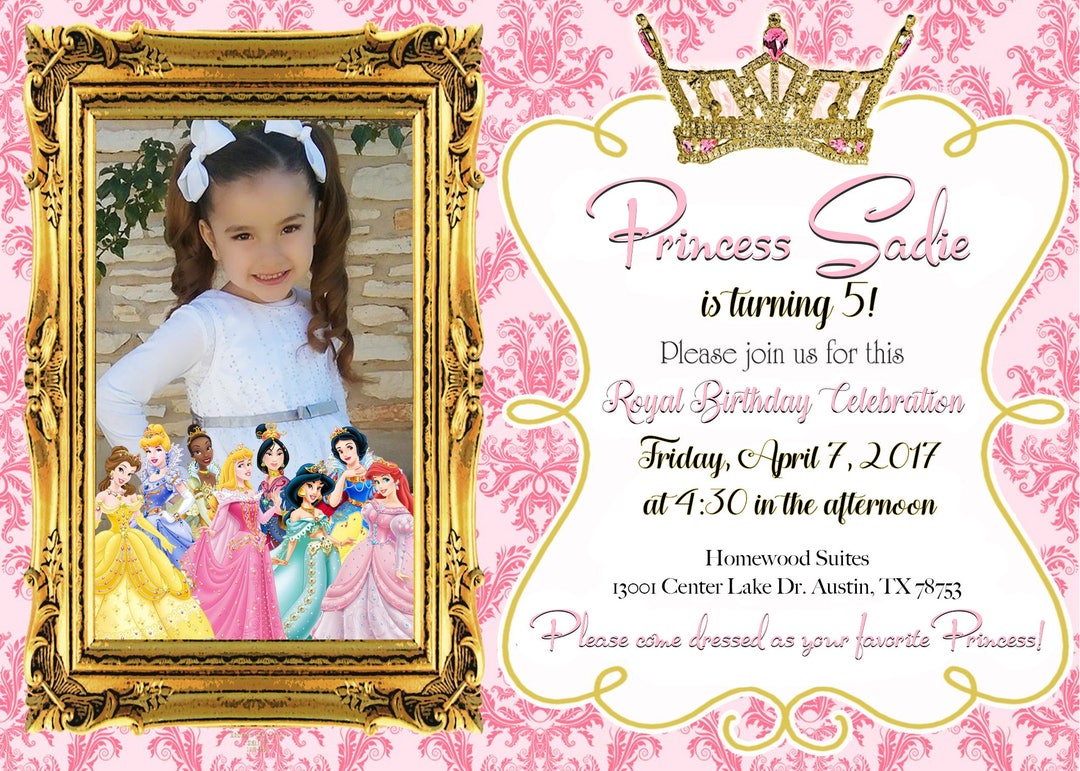 Princess Invitation With Photo - Etsy
