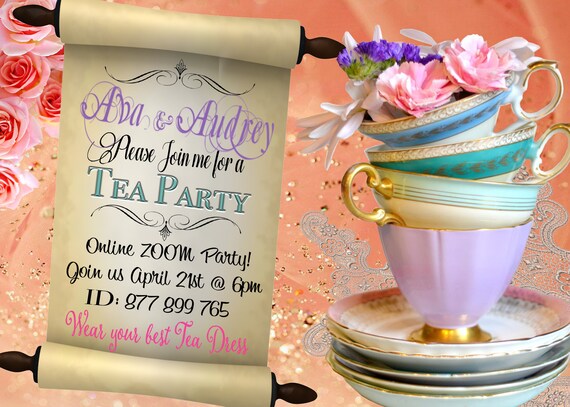 Online ZOOM Tea Party - Etsy